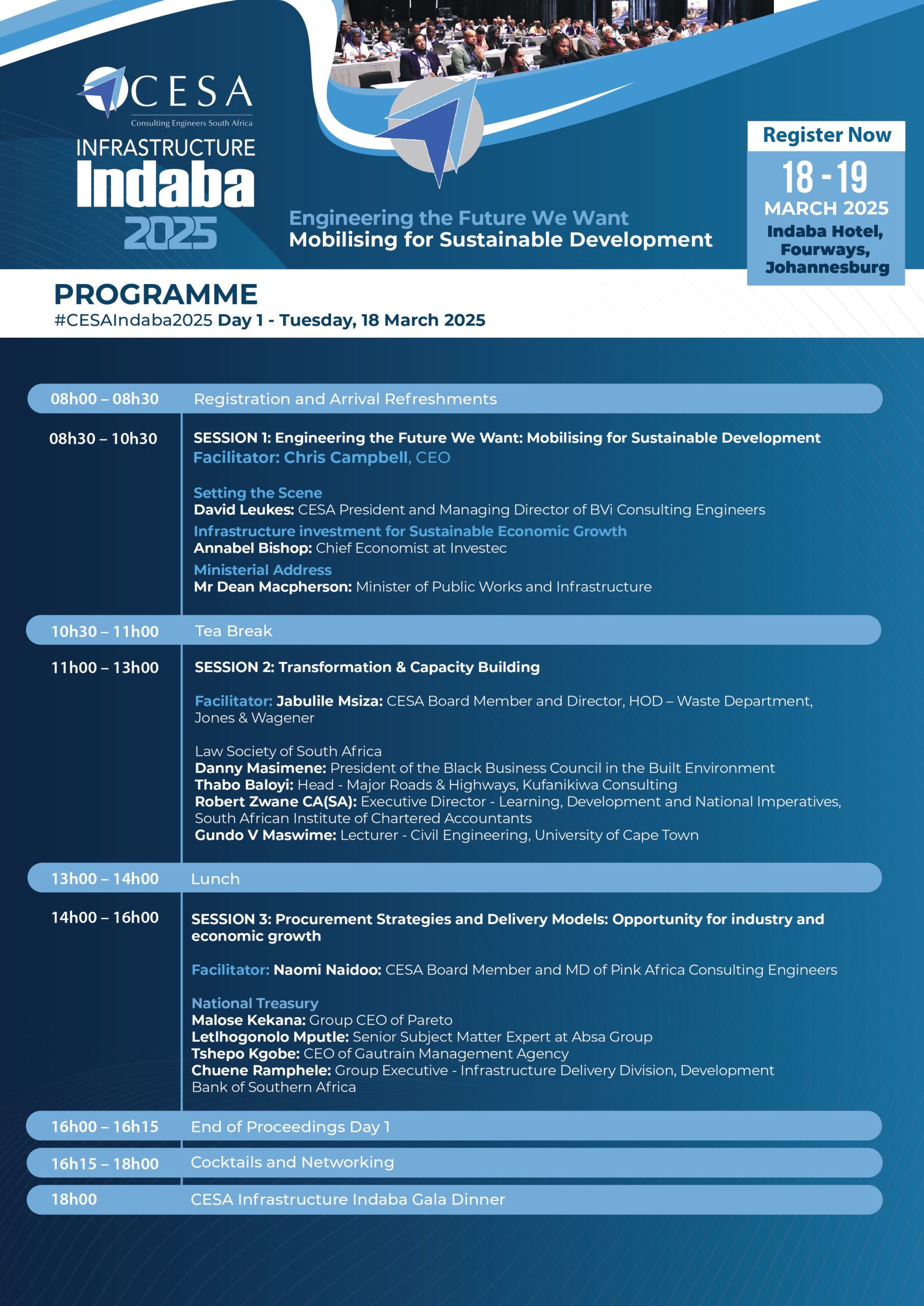 Conference Programme – CESA | Consulting Engineers South Africa
